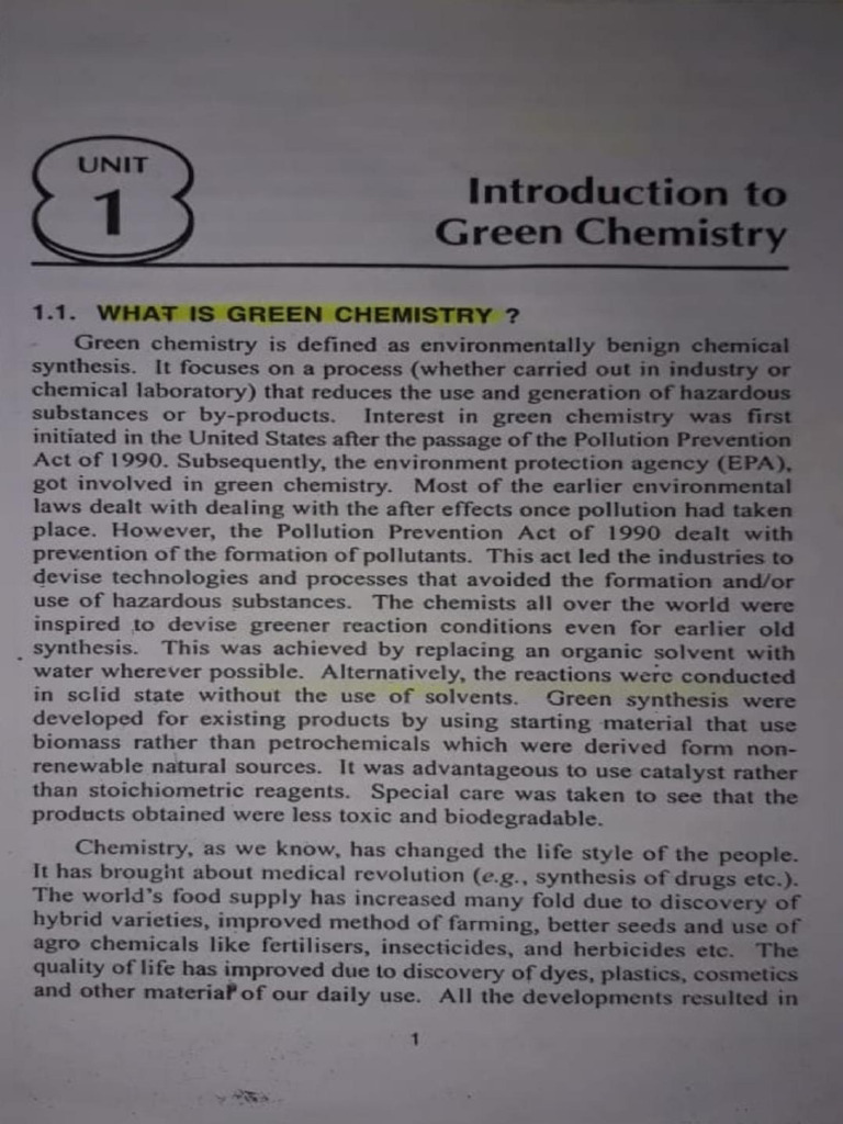 Green Chemistry | PDF
