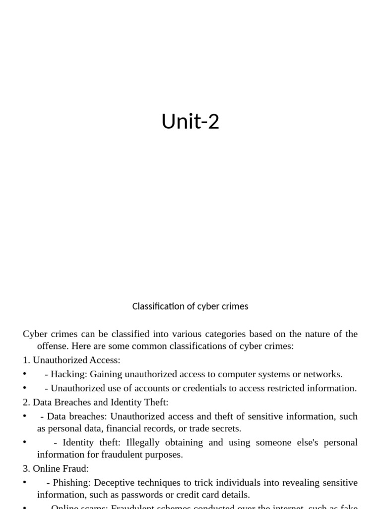 CSE UNIT 2 | PDF | Cybercrime | Security