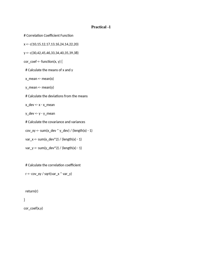 Practicals R codes | PDF