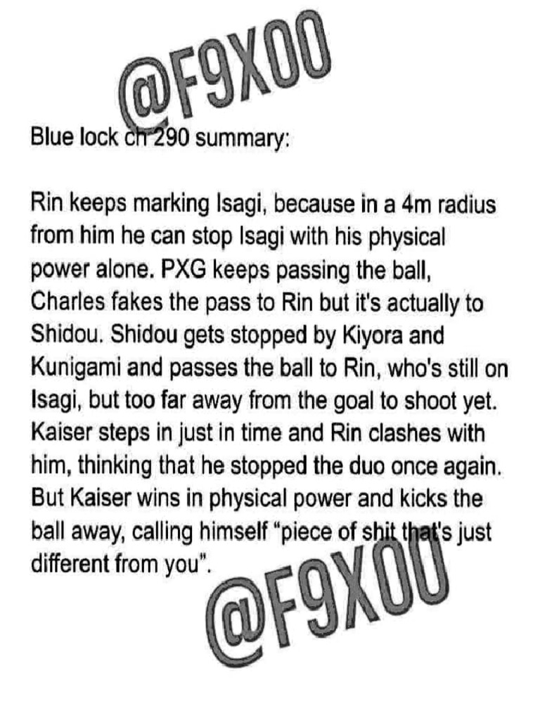 (ME) Blue Lock (290) RAWS @MangaEstate | PDF