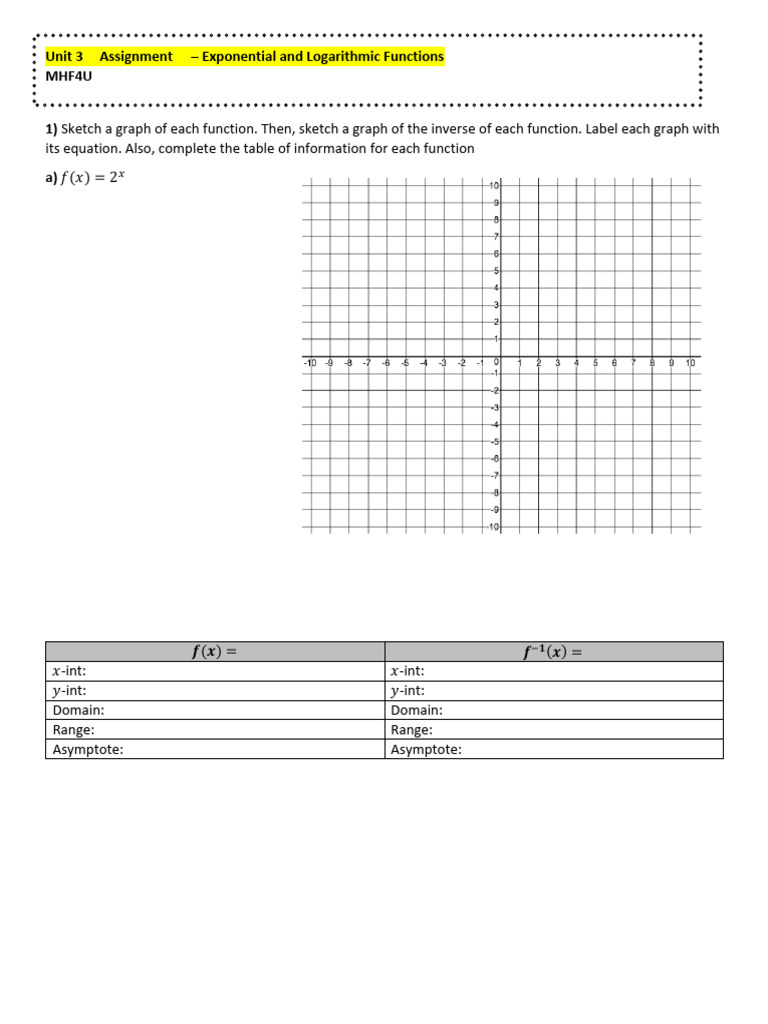 Exponential and Logarithmic Functions Guide | PDF | Logarithm | Function (Mathematics)