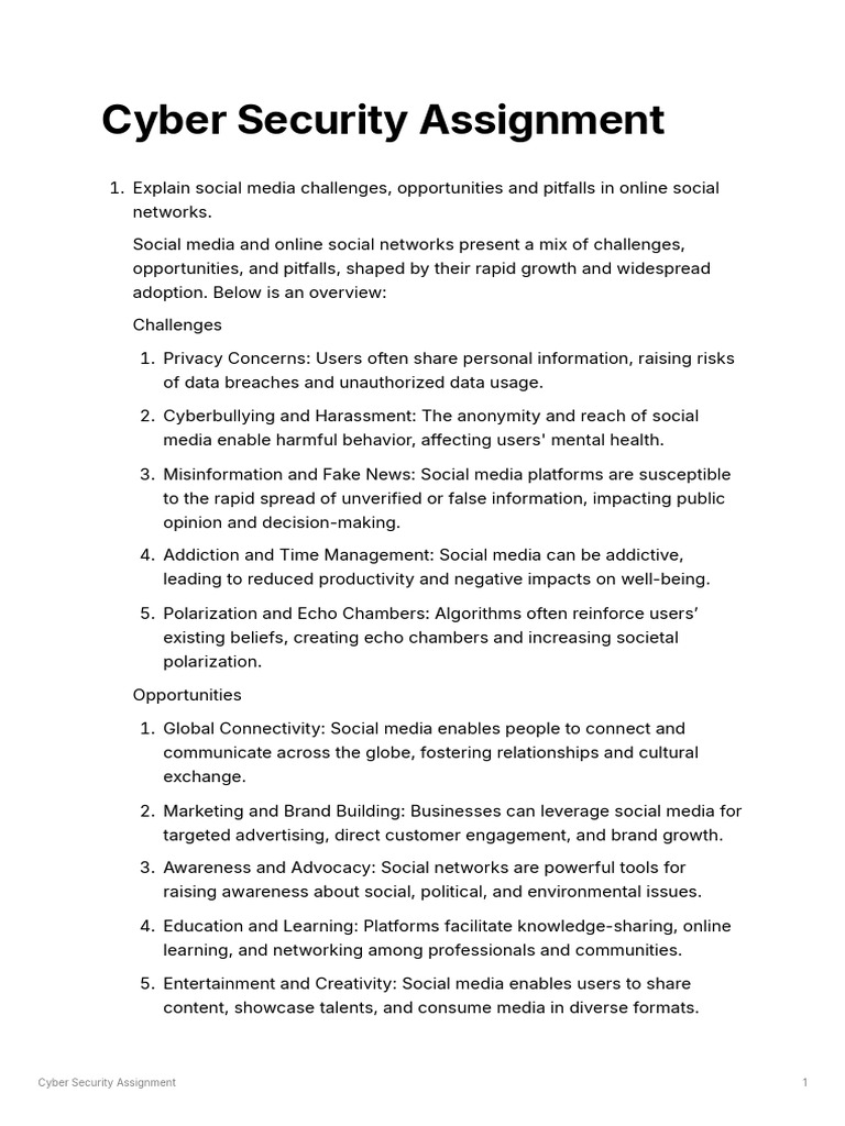 Cyber_Security_Assignment_-1 | PDF | Malware | Security