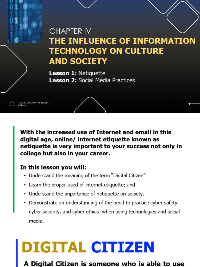 IT Era - Chapter 4 - Lecture 1 | PDF | Social Psychology | Cyberspace