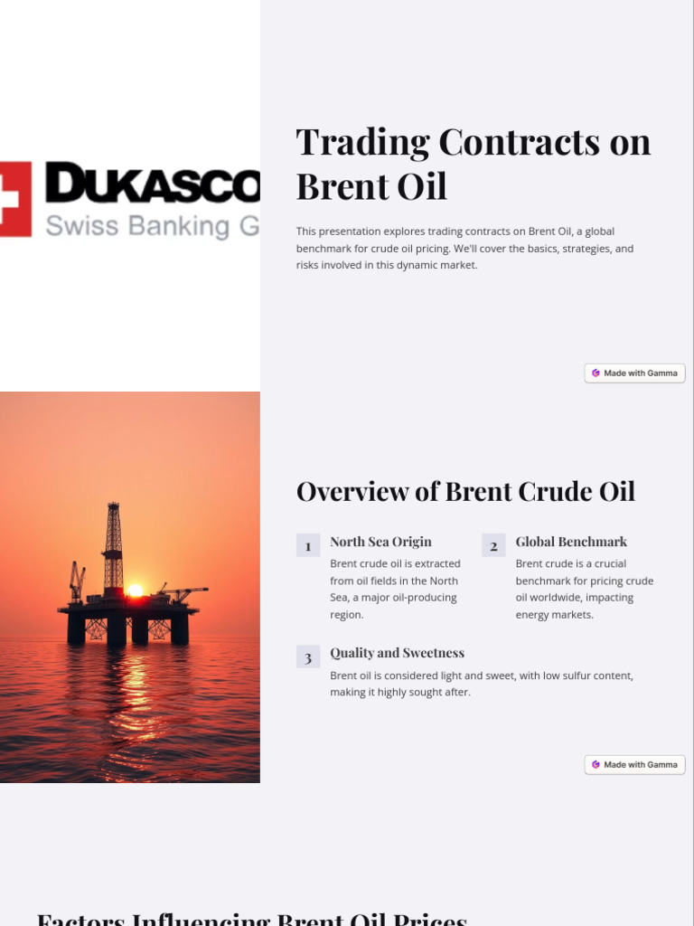 Trading Contracts On Brent Oil | PDF | Price Of Oil | Futures Contract