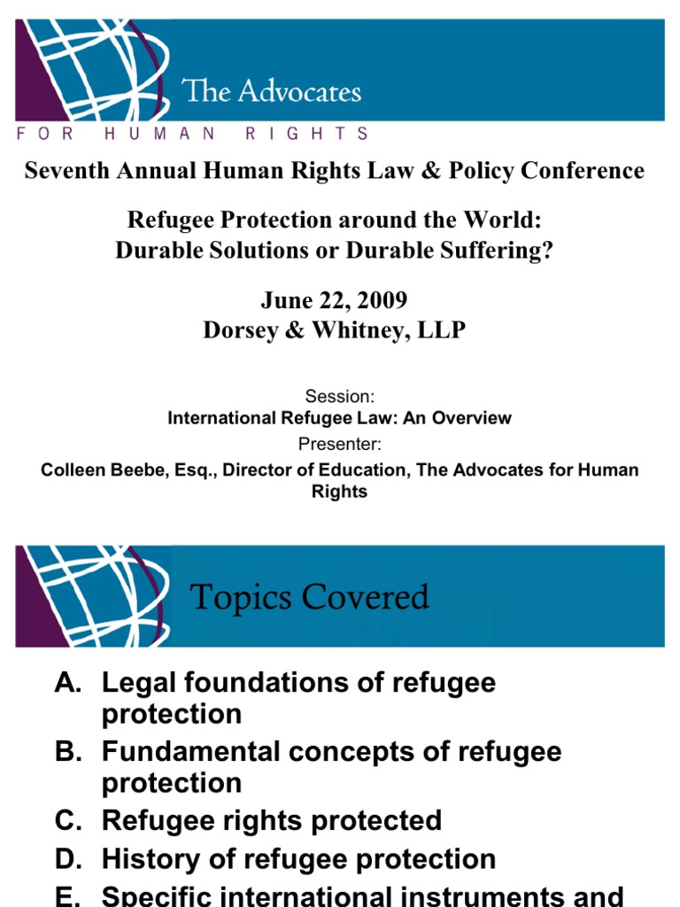 Overview of Refugee Protection - Colleen Print | PDF | Refugee | United ...