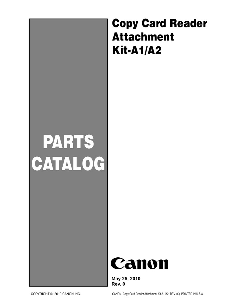 Copy Card Reader Attachment Kit-A1A2 PC Rev0 052510 | PDF | Computing ...