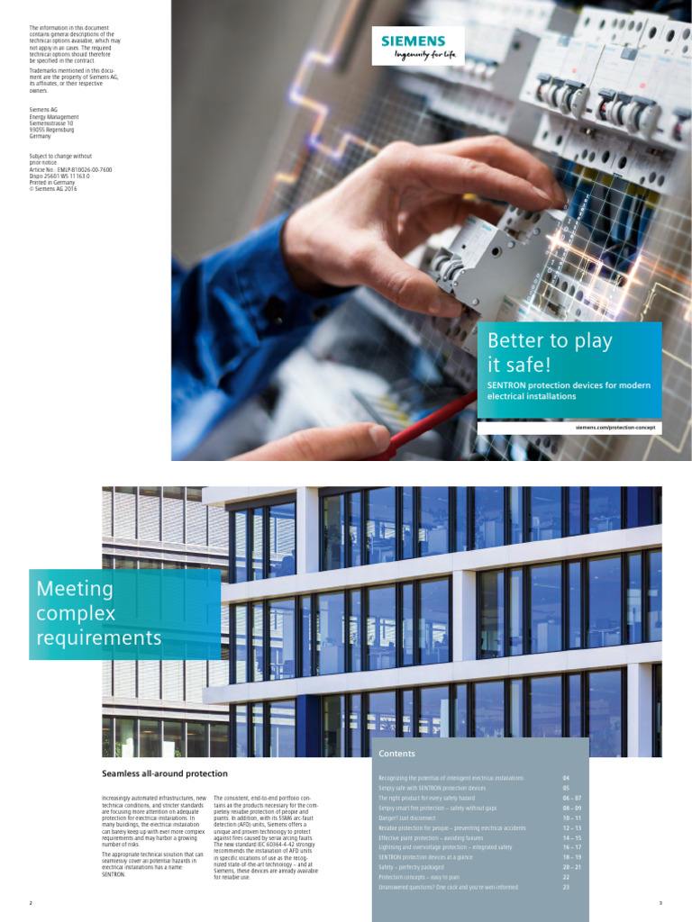 Sentron Protection Devices en | PDF | Electric Arc | Fuse (Electrical)