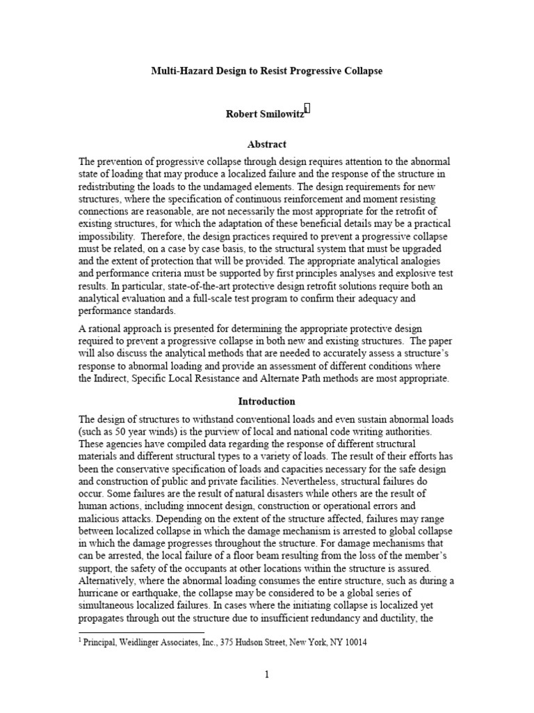 Progressive Collapse | PDF | Elasticity (Physics) | Deformation (Engineering)