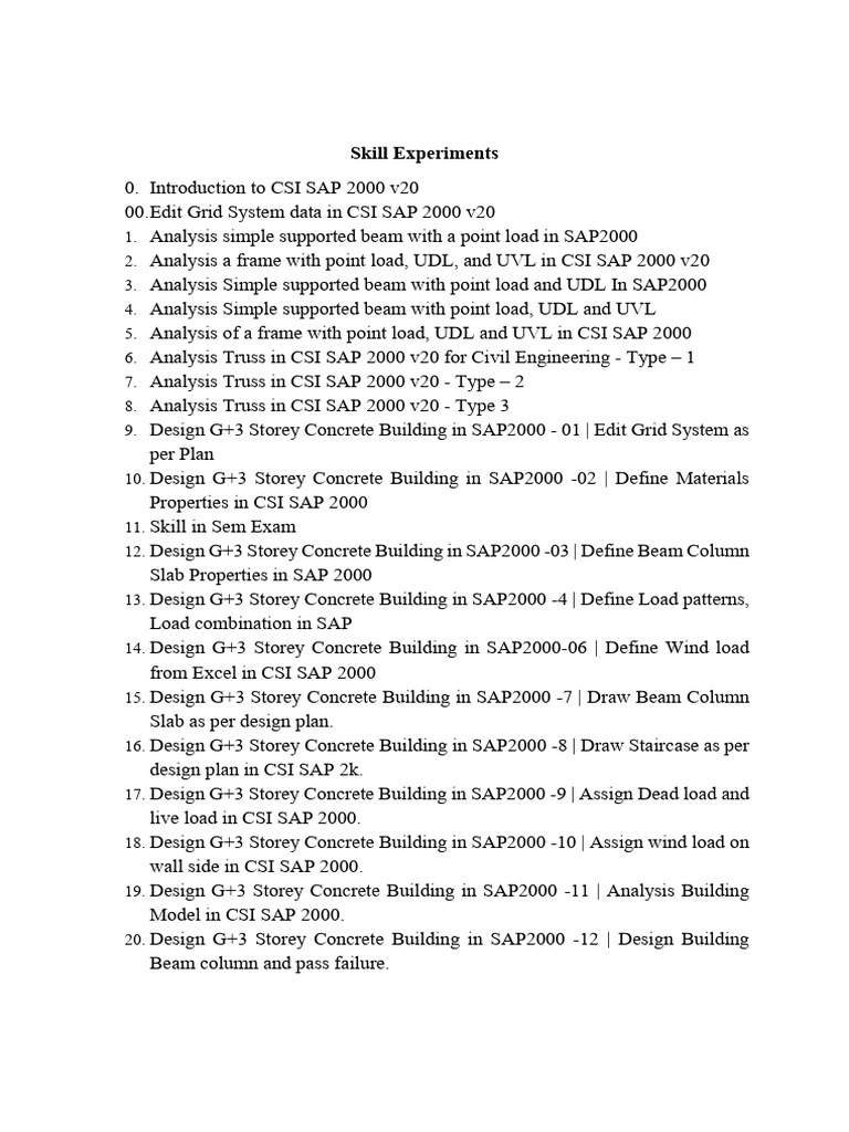 BRIDGE ENGINEERING Skill Experiments | PDF