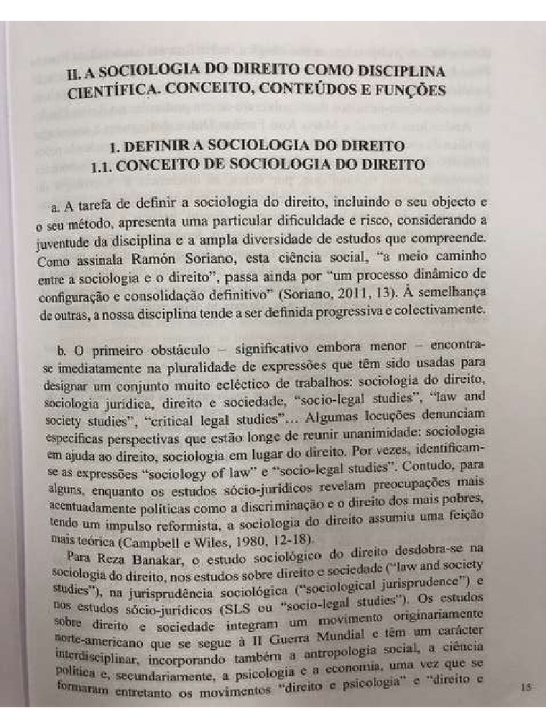 1.º Capítulo Sociologia Do Direito | PDF
