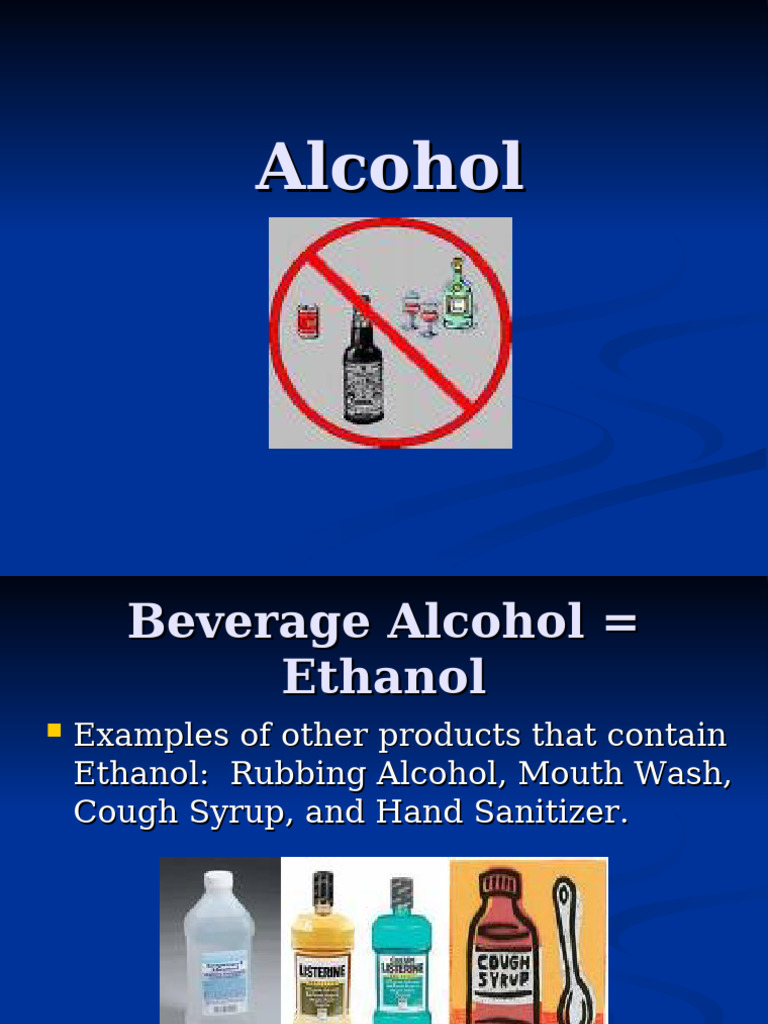 Understanding Alcohol: Types and Risks | PDF
