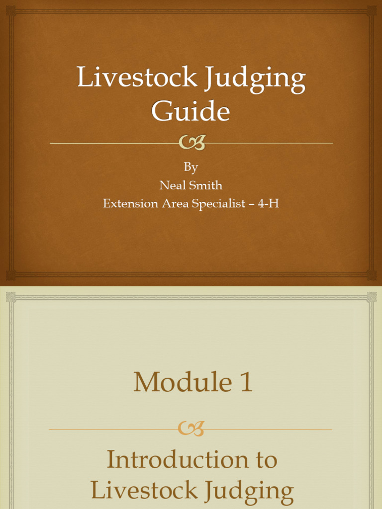 Livestock Judging Guide | PDF | Livestock | Domesticated Animals
