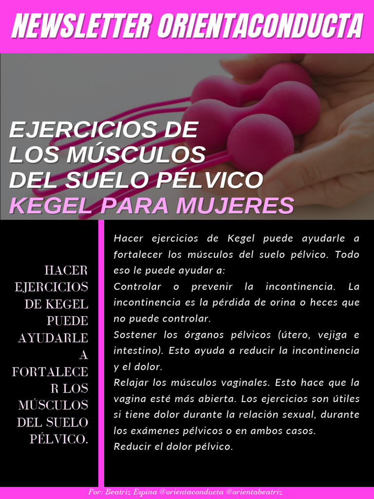 Ejercicios de Kegel - Beatriz Espina | PDF | Pelvis | Anatomia sexual