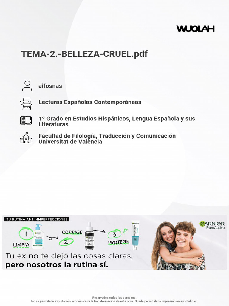 Tema 2 Lecturas. Esp. Cont. | PDF | Poesía | España