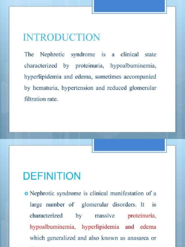 Nephrotic Syndrome | PDF