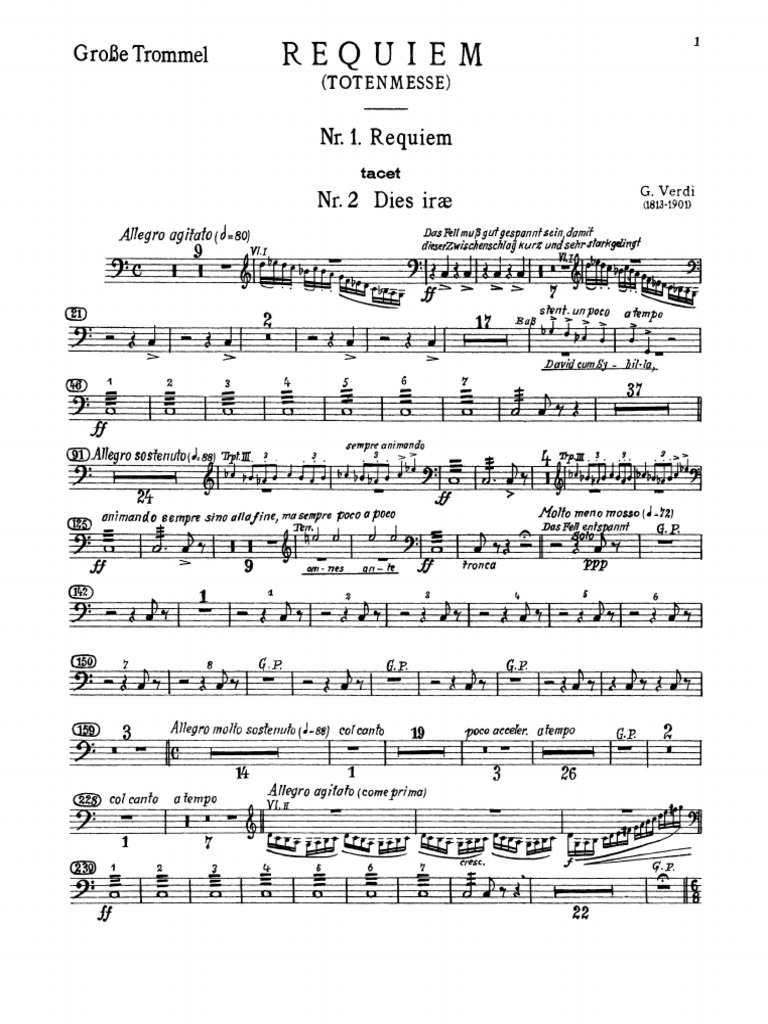 VERDI_--_REQUIEM_-_Bass_Drum | PDF