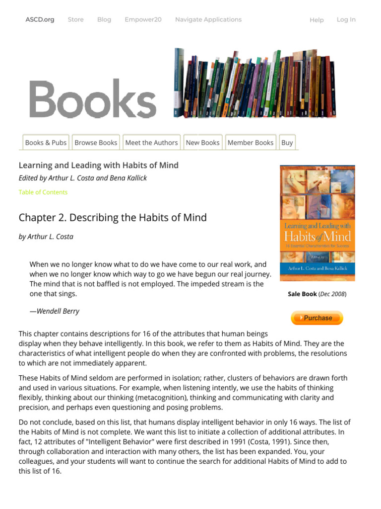 Educators' Guide to Habits of Mind | PDF | Laughter | Thought