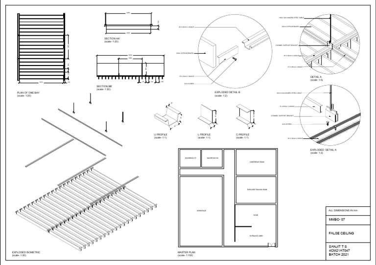 False Ceiling Detail Drawings PDF | PDF