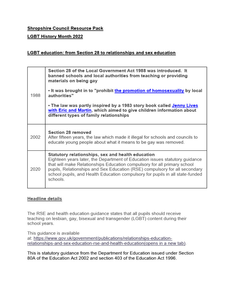 LGBT Education Evolution in Schools | PDF | Sex Education | LGBTQIA+ ...