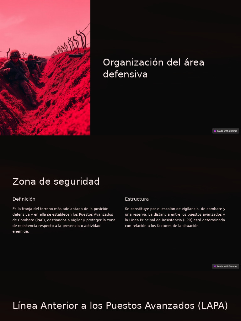 Organizacion Del Area Defensiva | PDF | Batallón | Conflictos