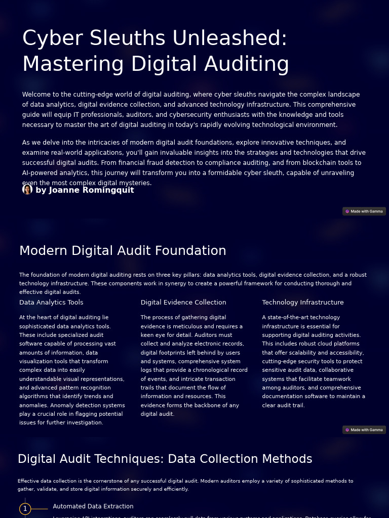 Cyber-Sleuths-Unleashed-Mastering-Digital-Auditing Topic 3 | PDF ...