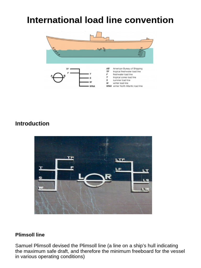 International Convention On Load Lines | PDF | Ships | Shipping