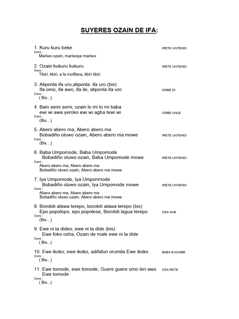 Lavatorio Ozain | PDF | Santeria