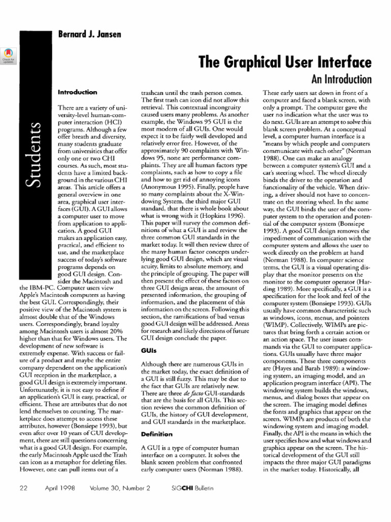 The Graphical User Interface | PDF | Graphical User Interfaces | Icon (Computing)
