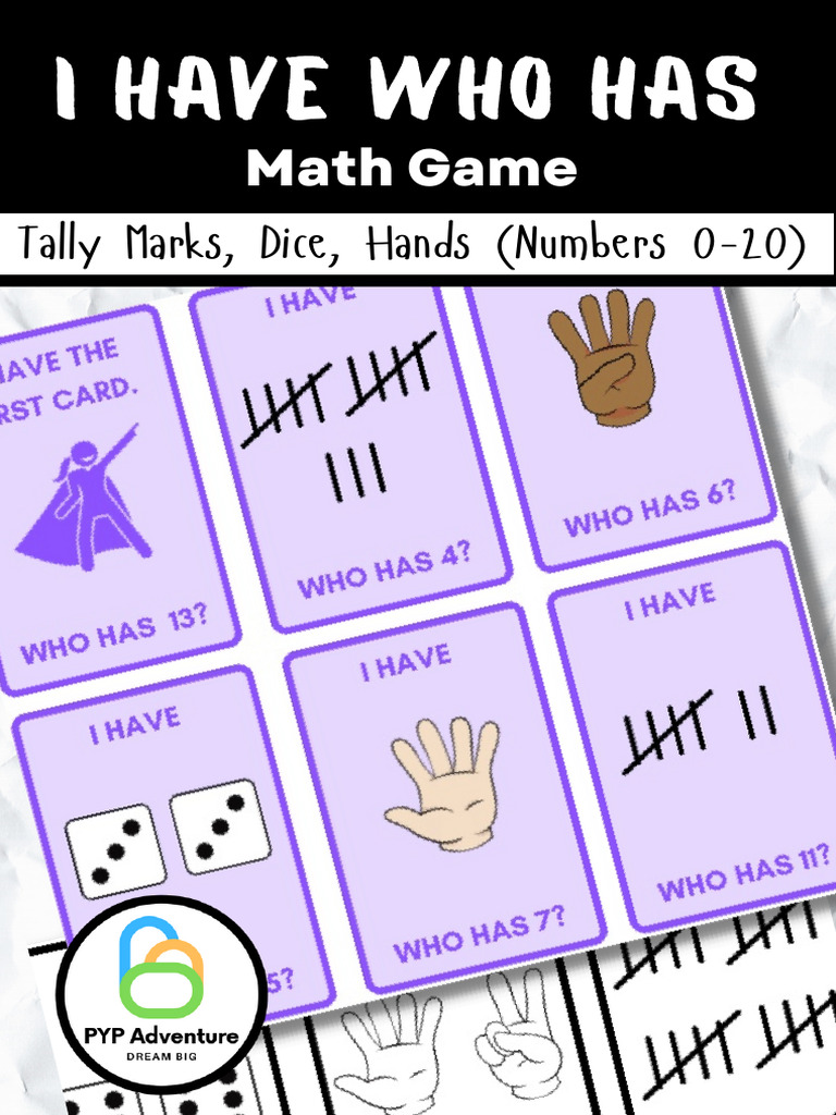 I Have Who Has: Numbers 0-20 Game | PDF