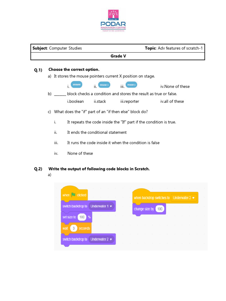 practice sheet_V_Computer Studies | PDF