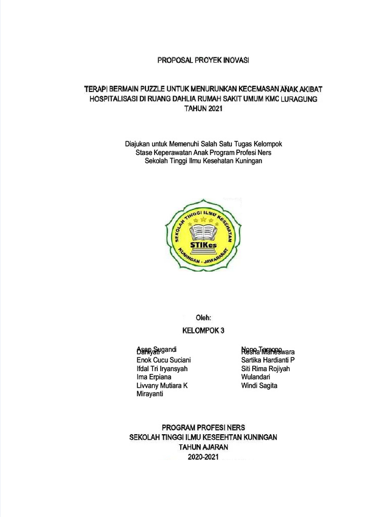 PDF New Edit Proposal Proyek Inovasi Kelompok 3 Stase Anak - Compress | PDF