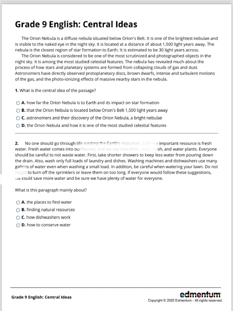 Abrir 9thgrade English V2 Worksheets | PDF