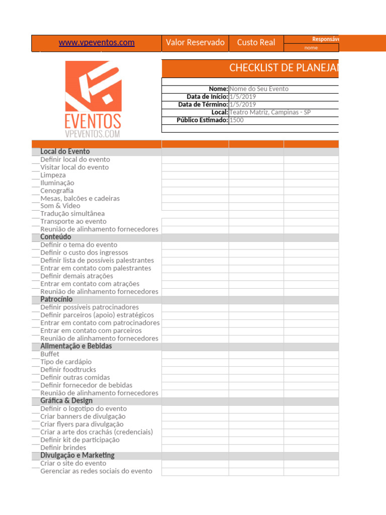 Checklist_para_Eventos | PDF