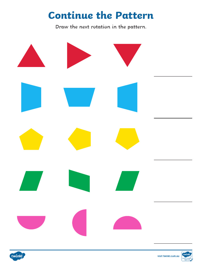 Au n 605 Continue the Rotational Pattern Activity Sheet | PDF