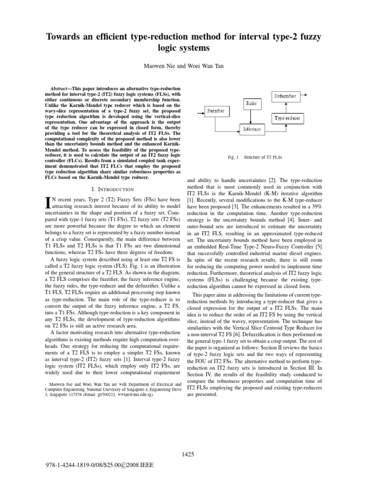 Towards An Efficient Type-Reduction Method For Interval Type-2 Fuzzy ...