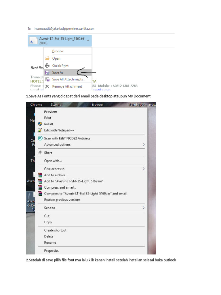 Step by Step Change Font | PDF