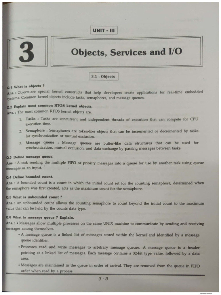 RTS All Unit 3 Question Bank | PDF