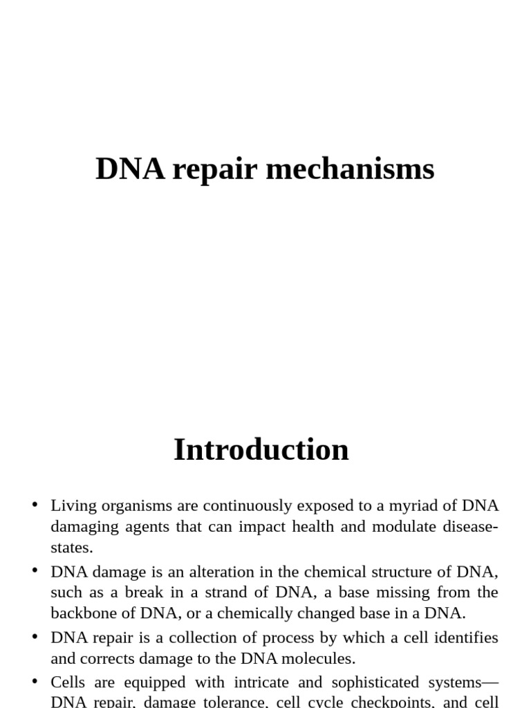 6-DNA Repair Mechanism-07-08-2024 | PDF | Dna Repair | Dna