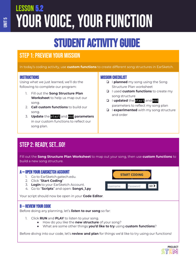 5.2_Activity_Guide | PDF | Song Structure | Computing