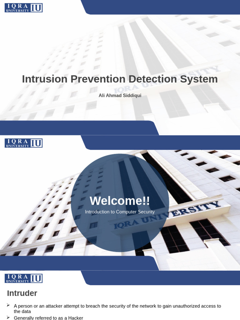 Lecture 13 Ips-ids | PDF | Computer Network | Information Age