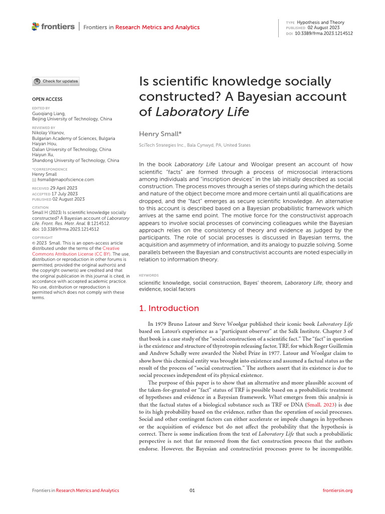 Is Scientific Knowledge Socially Constructed | PDF | Hypothalamus | Pituitary Gland