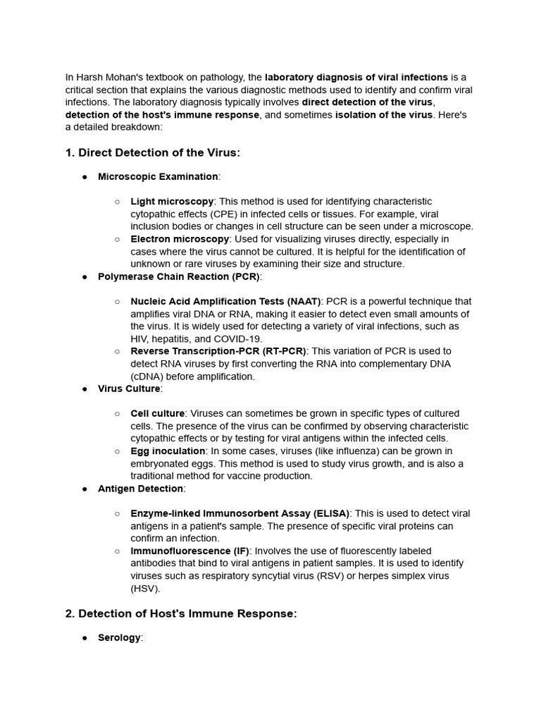 Laboratory Diagnosis of Viral Infections | PDF | Myocardial Infarction ...