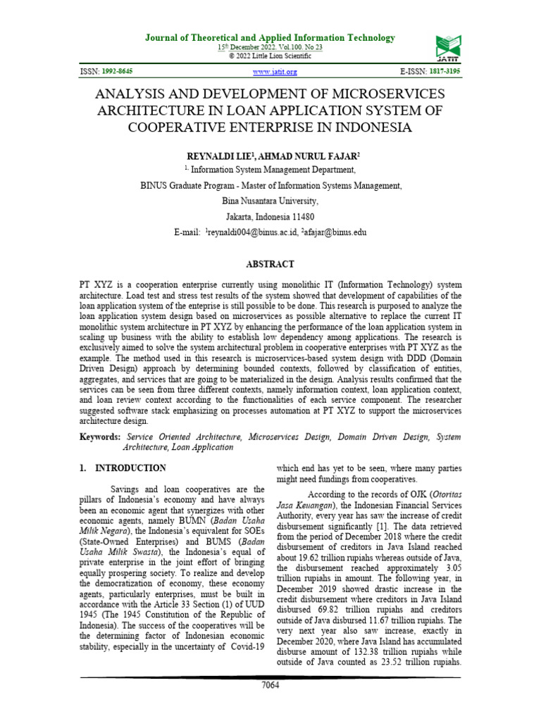 Microservices Loan Application | PDF | Service Oriented Architecture | System