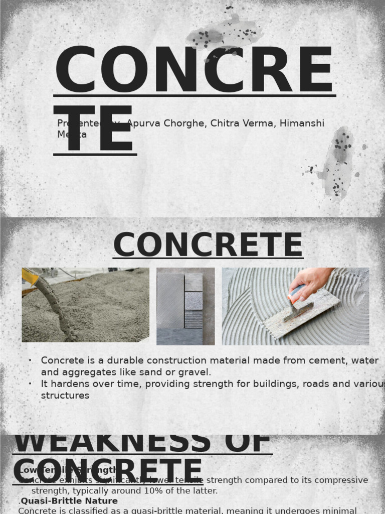 CONCRETE PPT - Copy | PDF | Concrete | Cement