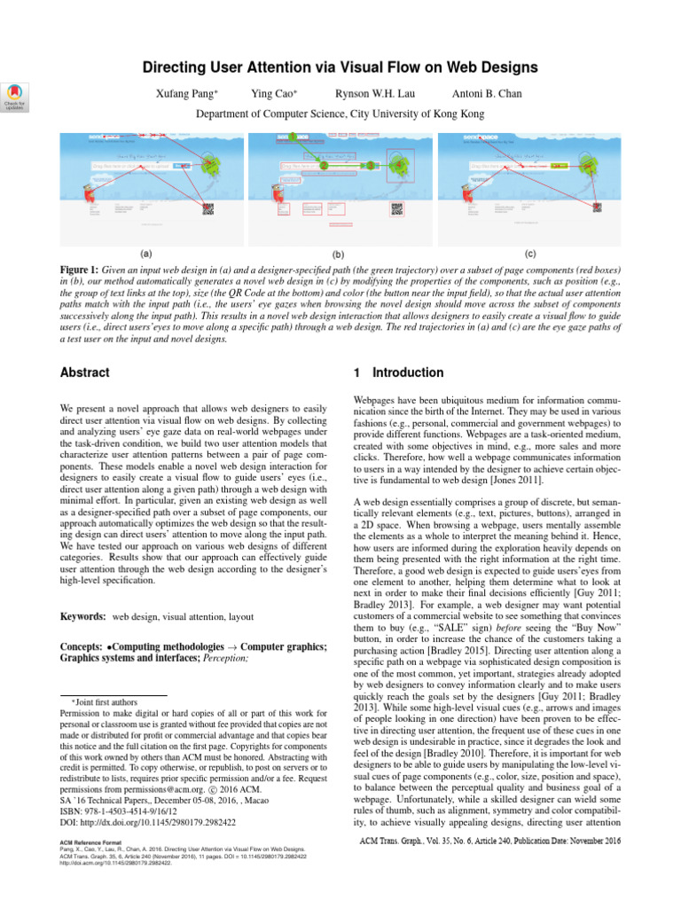 Directing User Attentions via Visual Flow | PDF | Web Design | Attention Directing User Attentions via Visual Flow | PDF | Web Design | Attention