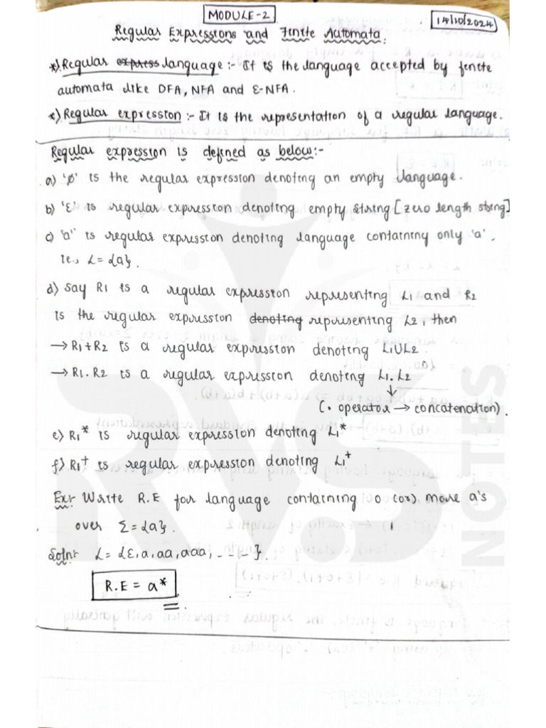 TOC Module - 2W | PDF