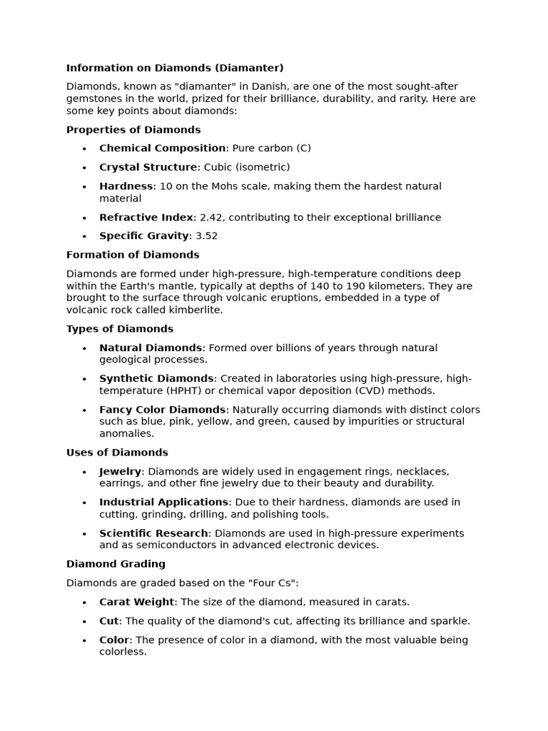 Diamonds | PDF | Diamond | Materials