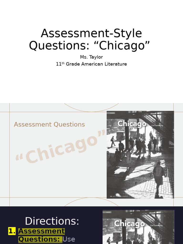 Assessment-Style Questions Chicago | PDF