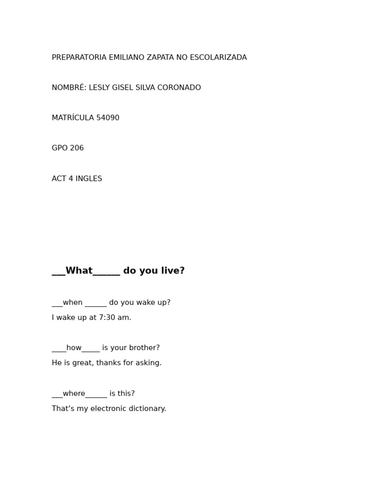 LGSC Act4 Inglés | PDF