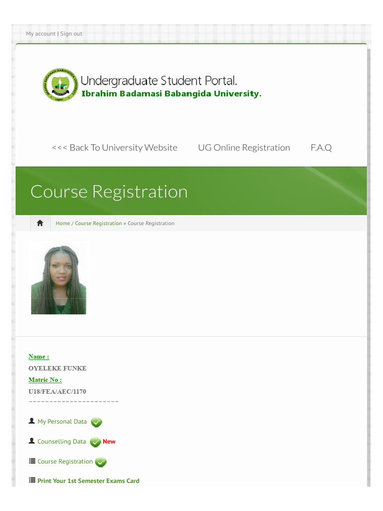 Course Registration Portal Overview | PDF